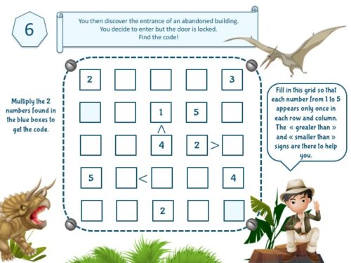 Printable Dinosaur Escape Challenge - Treasure hunt 4 Kids