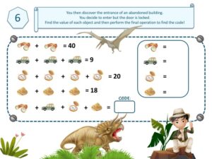 Dinosaur Escape Room Kit - Treasure hunt 4 Kids