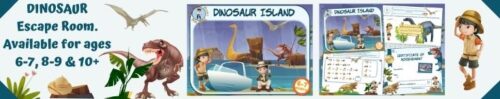 Dinosaur Escape Room Kit - Treasure hunt 4 Kids