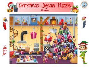 Christmas Jigsaw Puzzle - Free Printable PDF - Treasure hunt 4 Kids