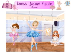 Dance Jigsaw Puzzle - Free Printable PDF - Treasure hunt 4 Kids