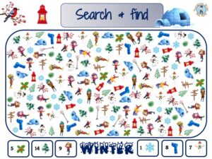 Winter I Spy Game - Free Printable PDF - Treasure hunt 4 Kids