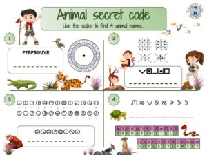 Animal secret code - Free game for kids - Treasure hunt 4 Kids