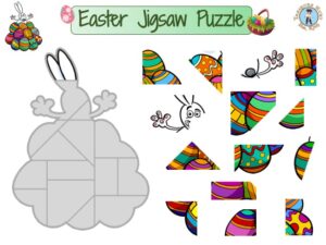 Easter Jigsaw Puzzle - Free Printable PDF - Treasure hunt 4 Kids