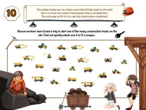 Mine Escape room - Kids party game - Treasure hunt 4 Kids