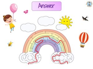 Rainbow maze - Free Printable PDF Game - Treasure hunt 4 Kids