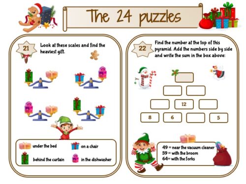 Elf Recruitment Advent Calendar - Treasure hunt 4 Kids