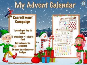 Elf Recruitment Advent Calendar - Treasure hunt 4 Kids