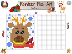 Reindeer Pixel Art - Treasure hunt 4 Kids - Free game