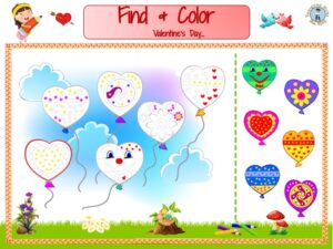 Matching Hearts Valentine's Day Activity - Treasure hunt 4 Kids