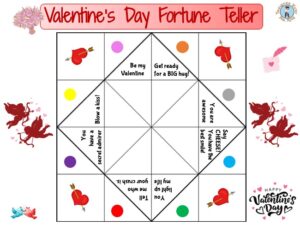 Valentine's Day Fortune Teller - Treasure hunt 4 Kids
