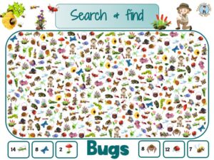 Bug I Spy Game - Free Printable PDF Activity - Treasure hunt 4 Kids