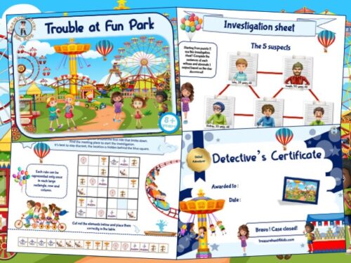 Amusement Park Detective Mystery Game - Treasure hunt 4 Kids