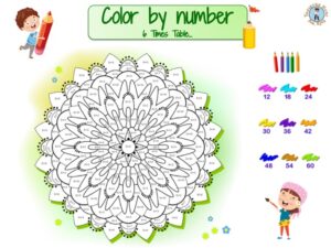 Mandala Color by number - Free printables - Treasure hunt 4 Kids