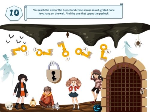 Halloween Graveyard Escape Room - Treasure hunt 4 Kids