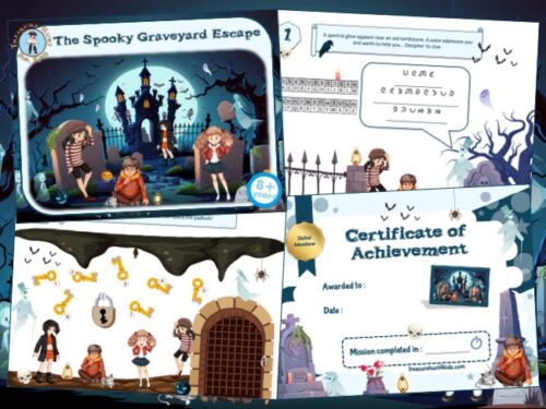 Spooky Graveyard Escape Room - Treasure hunt 4 Kids