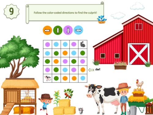 Farm Investigation Game - Printable Mystery for Ages 6–7 - Treasure ...