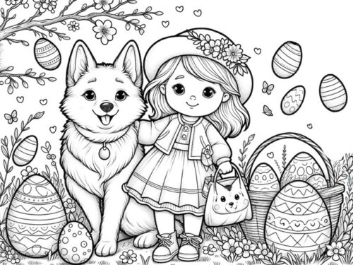 Easter Coloring Book - Instant Download - Treasure hunt 4 Kids