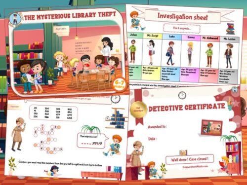 Library Detective Quest Party Game - The Mysterious Library Theft ...