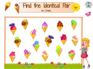 Find the Identical Pair - Free Printable Game - Treasure hunt 4 Kids