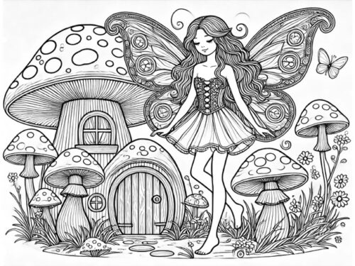Fairy Coloring Book - Instant Download - Treasure hunt 4 Kids